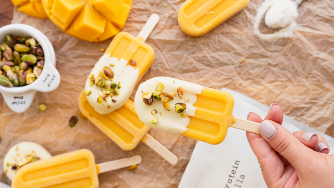 Mango & Vanilla Protein Paddle Pops | Gut-Healthy Summer Treat – My Way Up