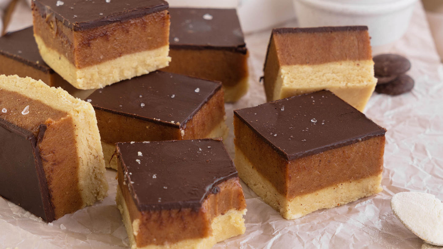High Fibre No Bake Protein Caramel Slice – My Way Up